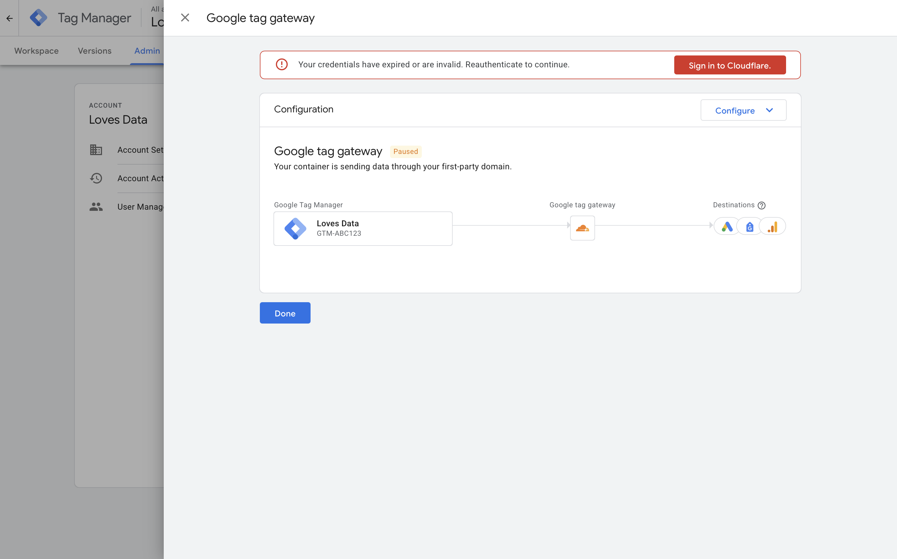 Solved: Google Tag Gateway "No Domains" and Google Tag Gateway "Paused ...